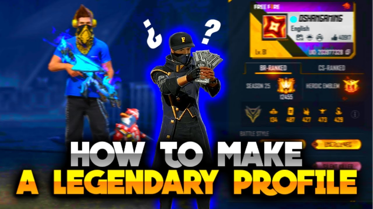 How To Make A Legendary profile In Free Fire ⚡🔥 - YouTube
