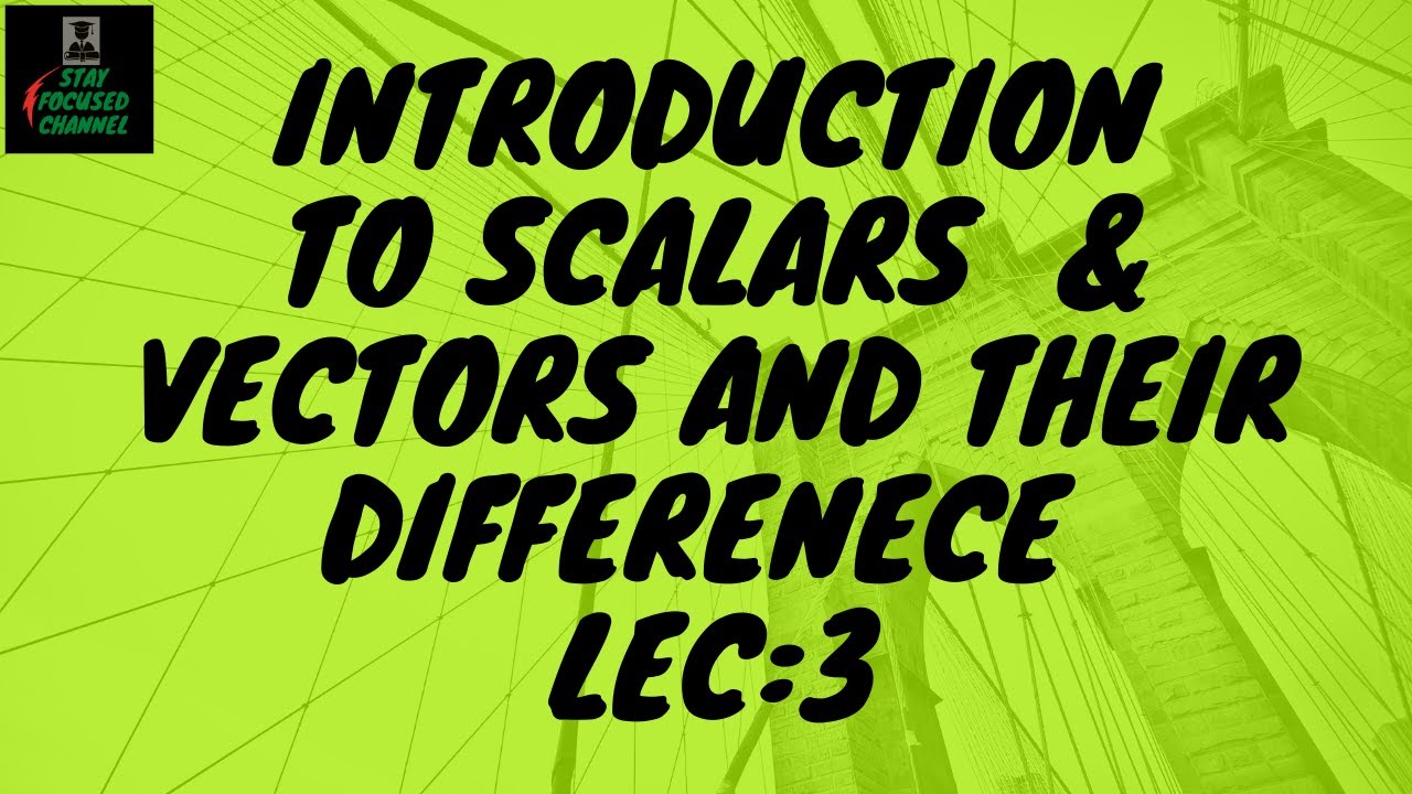 Introduction to scalar and vector || Difference between scalars and ...