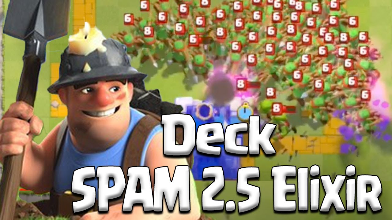 Clash Royale Deck SPAM à 2.5 Elixir ! On Test - YouTube