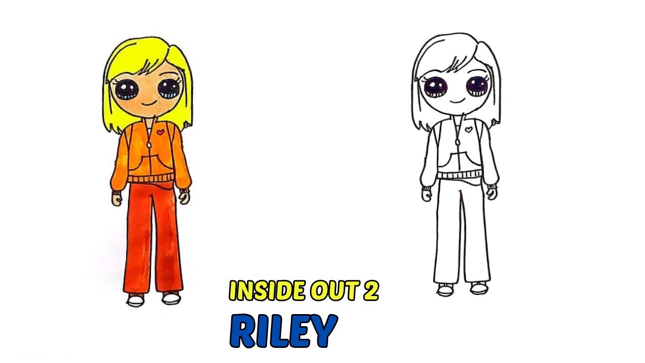 How to Draw Riley | Inside Out 2 - YouTube