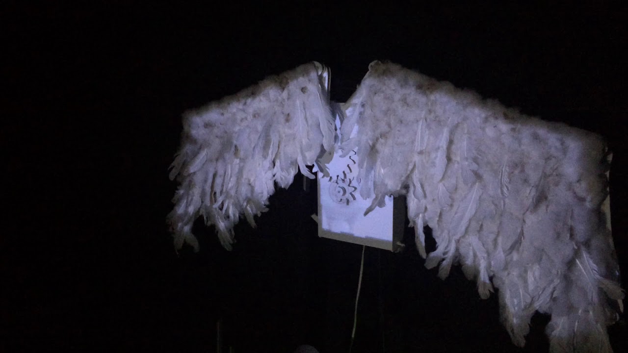 automata wings with tracking projection mapping - YouTube
