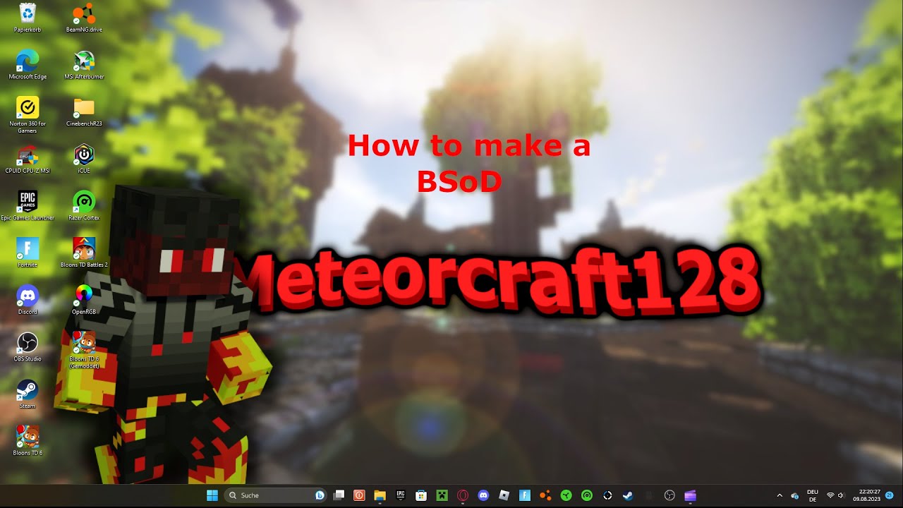 How to trigger BSoD | Wie macht man den BSoD - YouTube