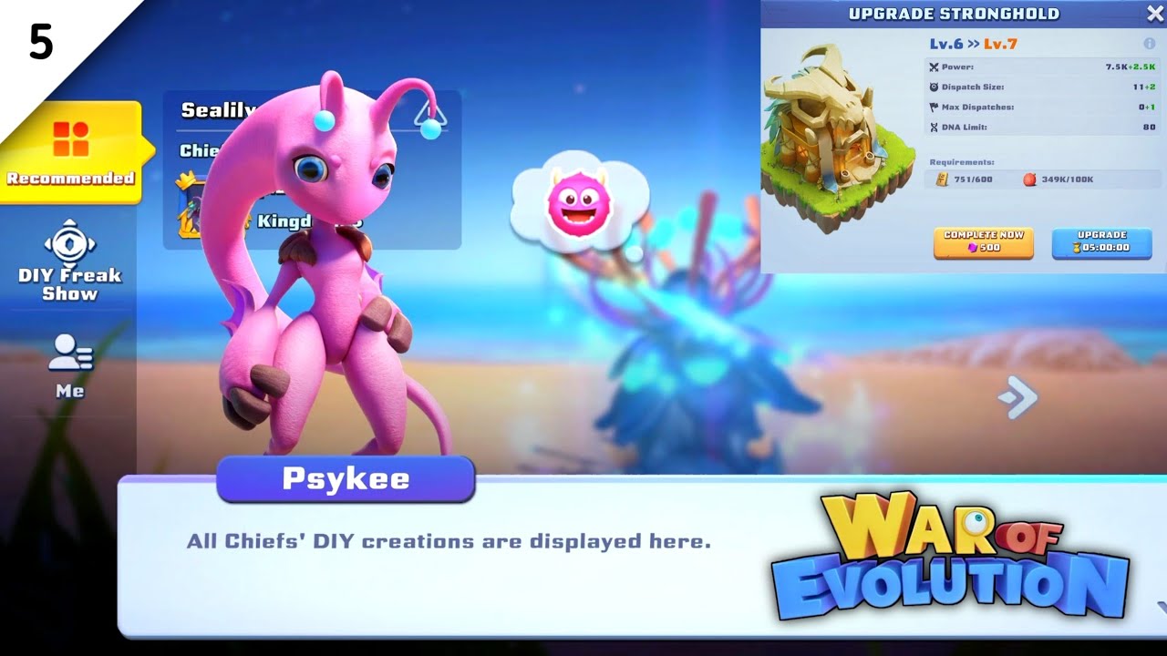 War of Evolution Mobile | Daily Upgrade Stronghold, Display DIY dll ...