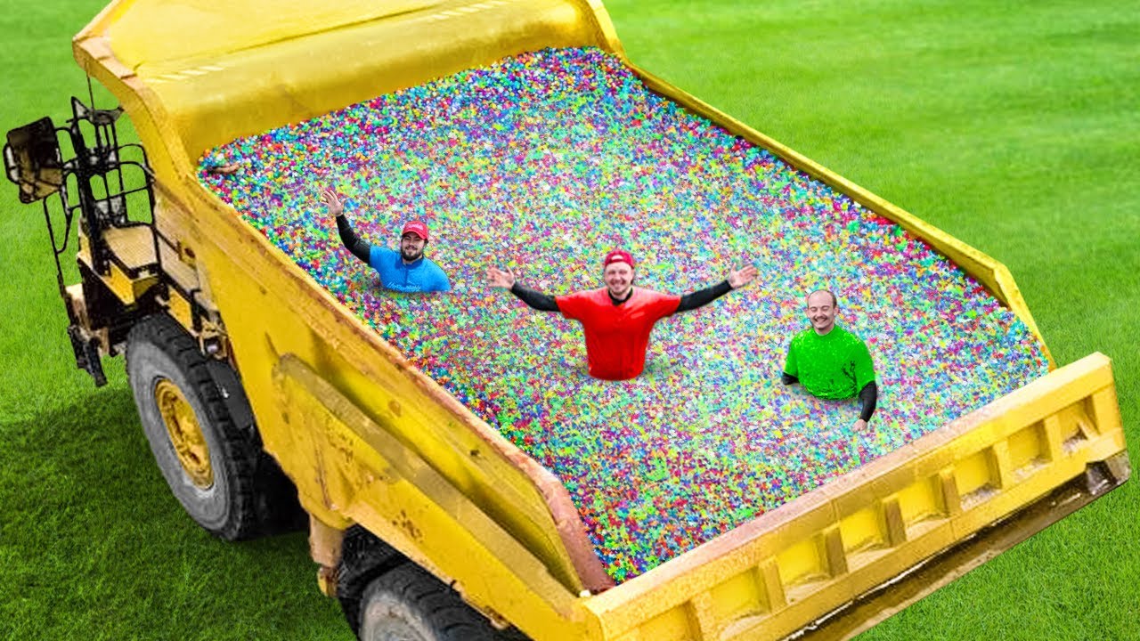 I Filled My Dump Truck With Orbeez! - YouTube
