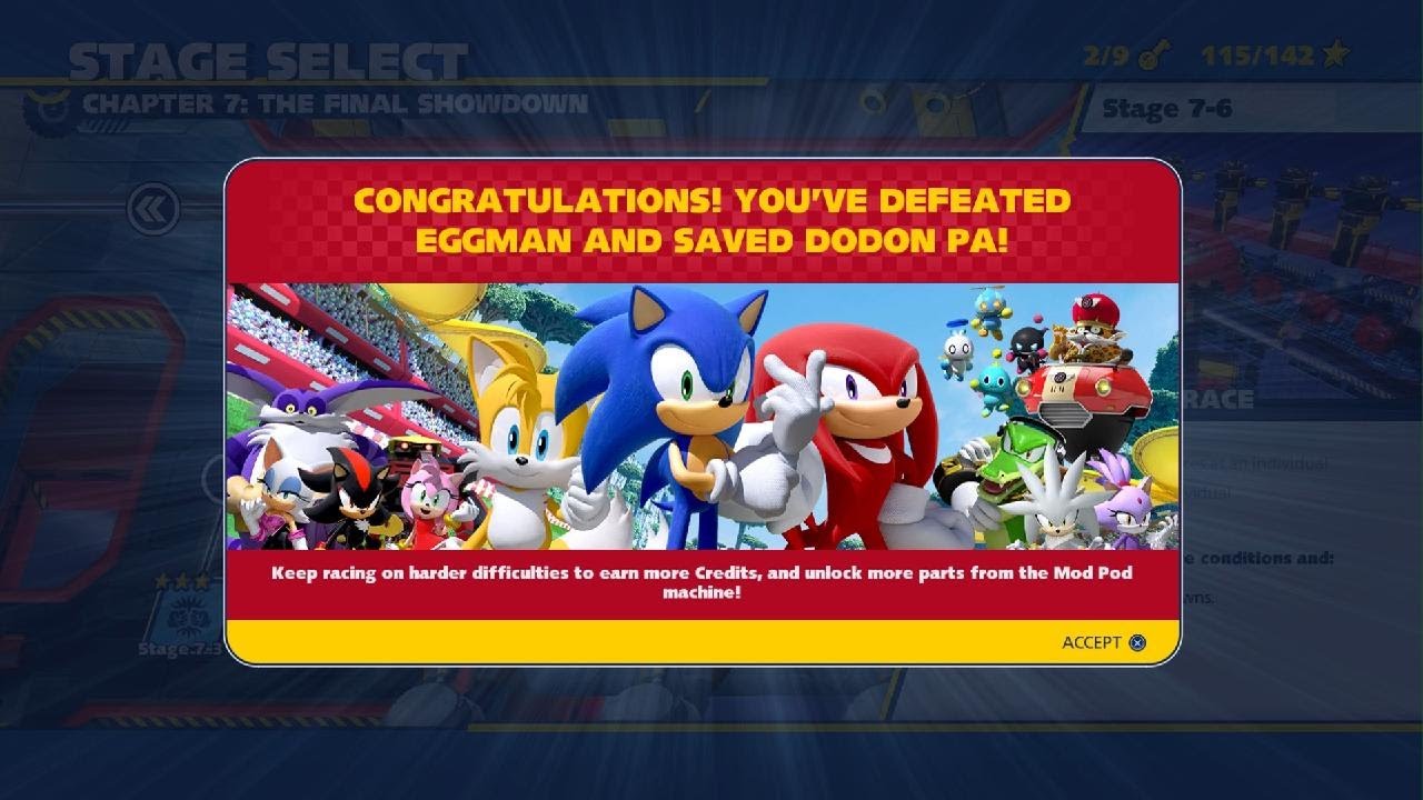 Team Sonic Racing (PS5) Stage 7-6 + End Credits - YouTube