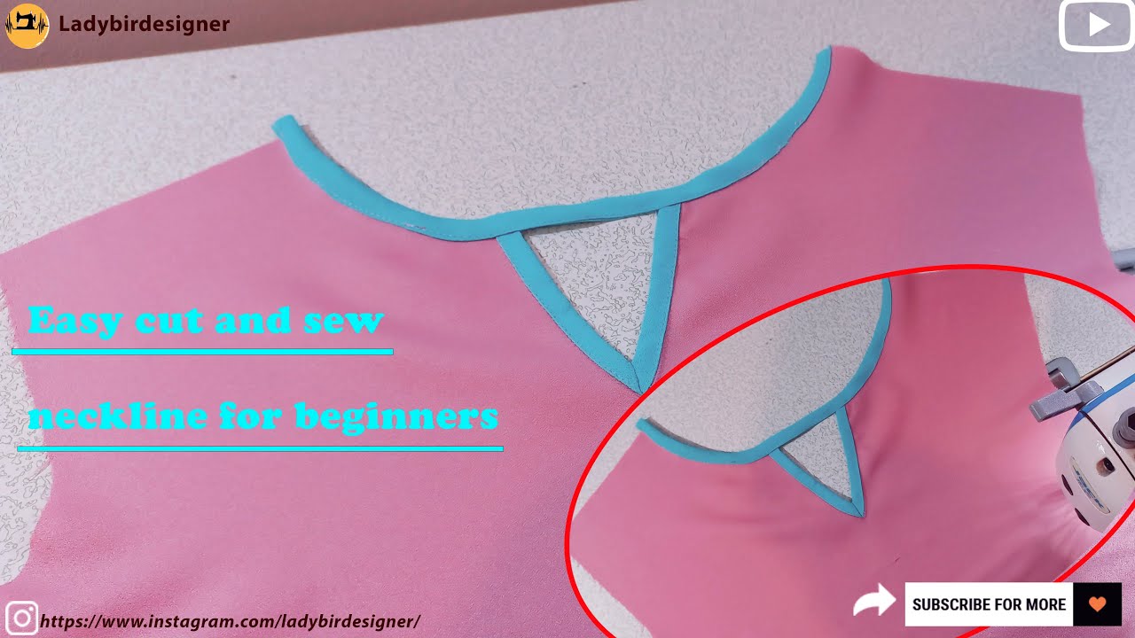 ️Easy tips and tricks for cut and sew neckline for beginners 💯 Sewing ...