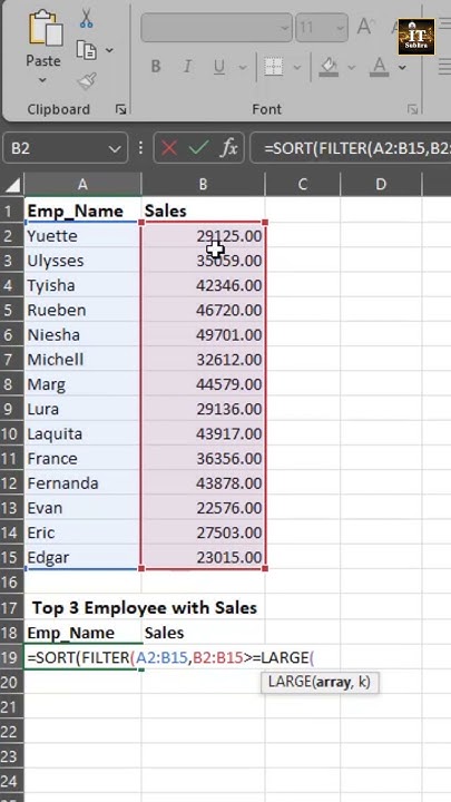 Mastering of SORT with FILTER function #excel #exceltips #exceltricks ...