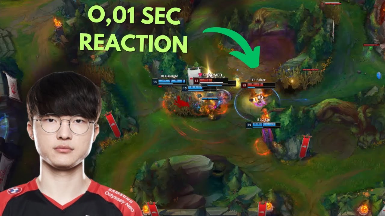 T1 Faker INSANE Reaction FLASH vs BLG - YouTube