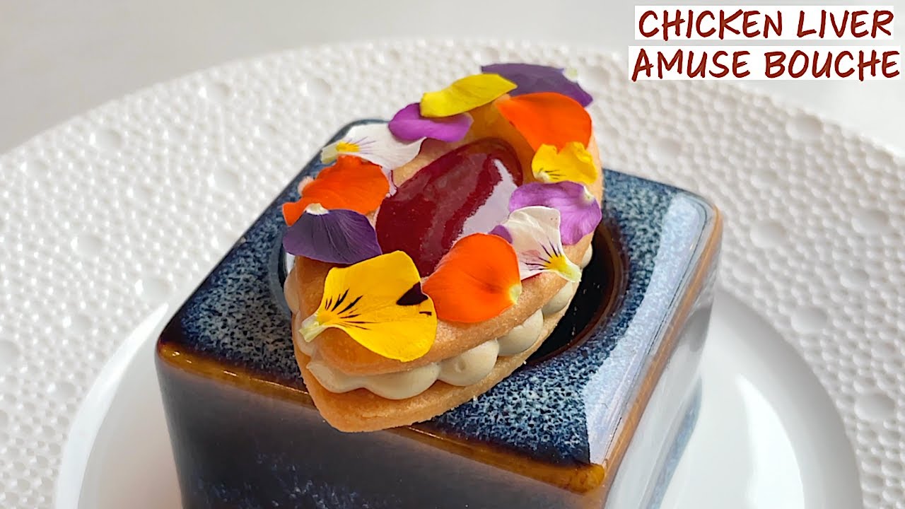 Chicken Liver Parfait, Sablé Biscuit, Strawberry Jam & Edible Flowers ...