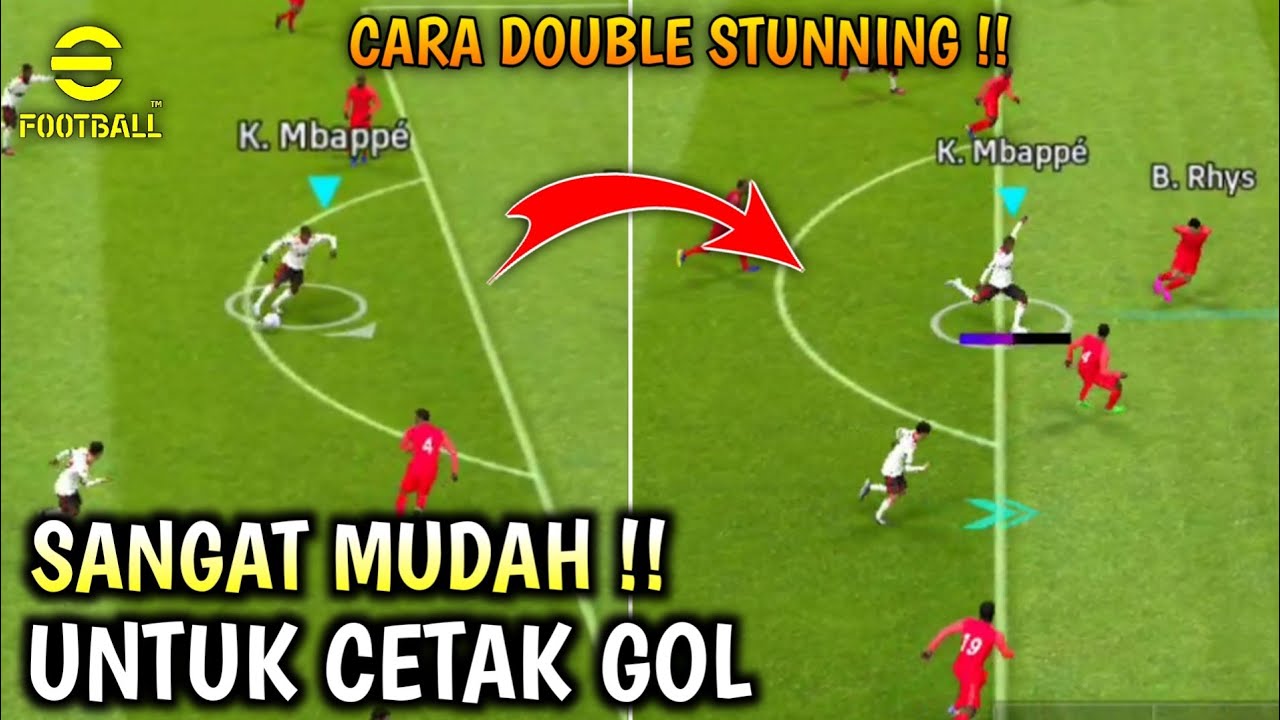 TUTORIAL DOUBLE TOUCH + STUNNING SHOOT eFootball 2023 Mobile - YouTube