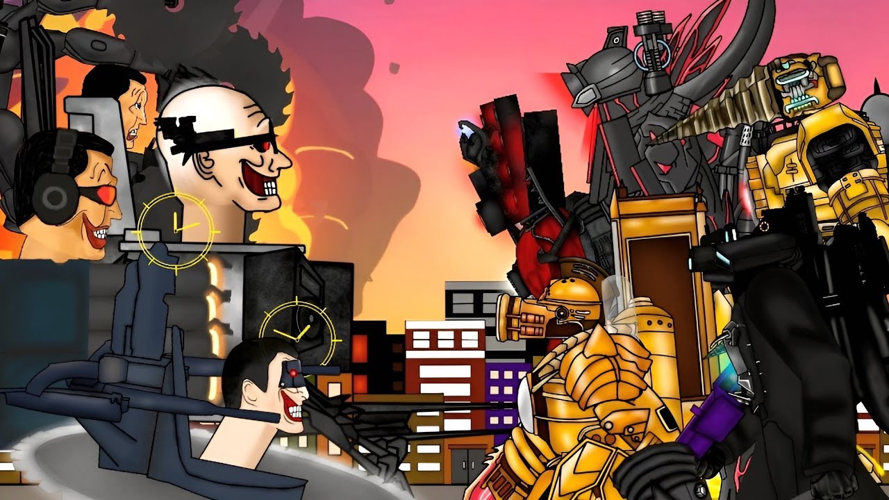 Skibidi Toilets Boss Vs Upgraded Tri Titan, Titan Clock man,Titan ...