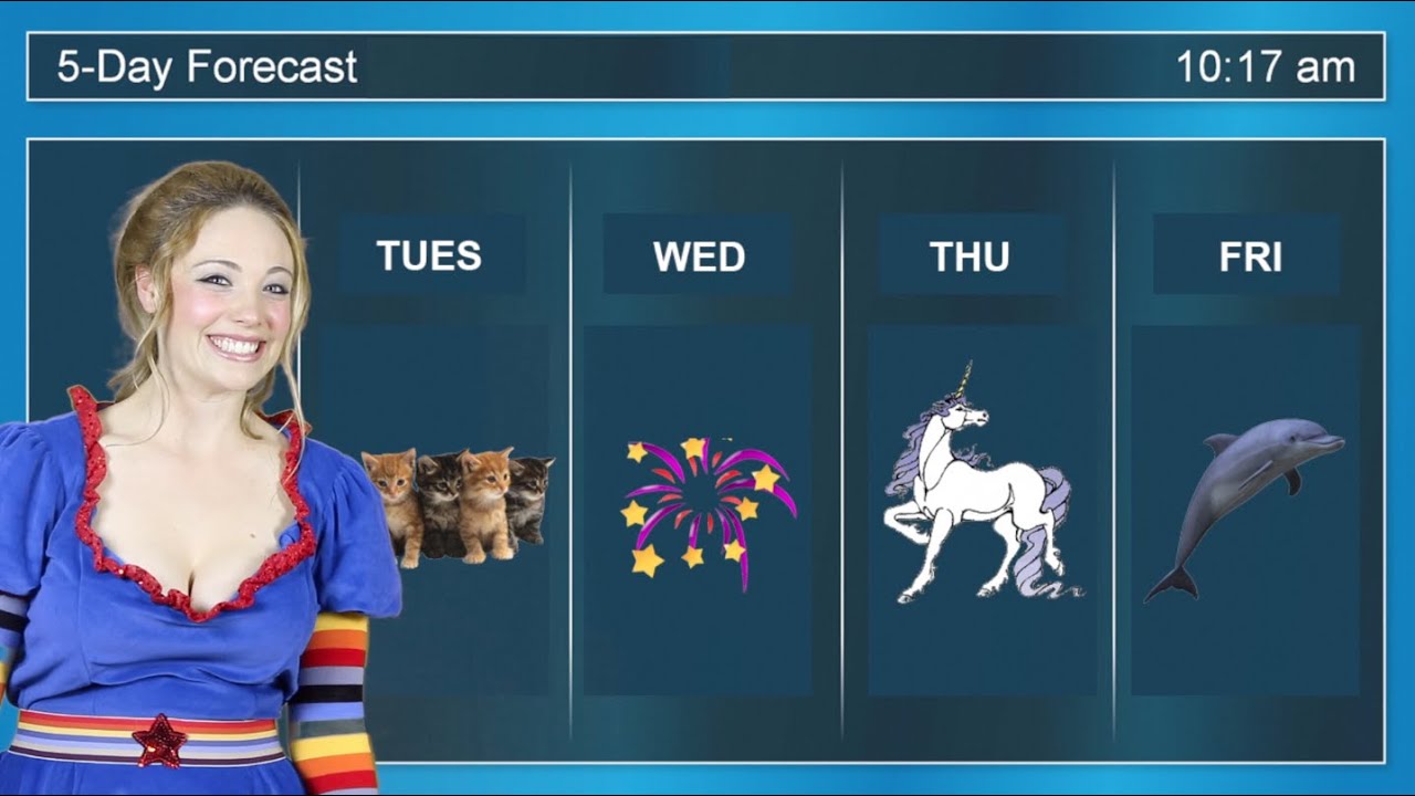 Weather Girl Rainbow Brite Five Day Forecast Fail - YouTube