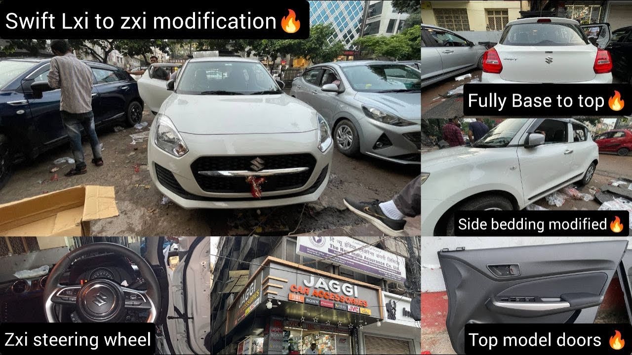 Swift lxi to zxi modification 🔥fully base to top🔥zxi steering wheel 🔥 ...