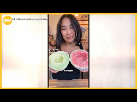 How to make viral 2-ingredient melon ice cream