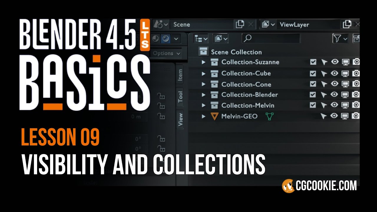 Visibility and Collections in Blender - BLENDER 4.5 BASICS (part 9 ...