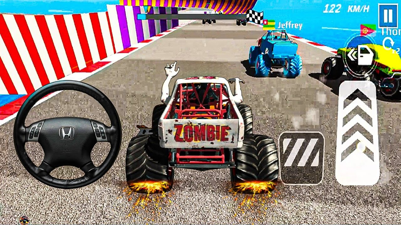 Monster Truck Mega Ramp Extreme Racing - Impossible GT Car Stunts ...