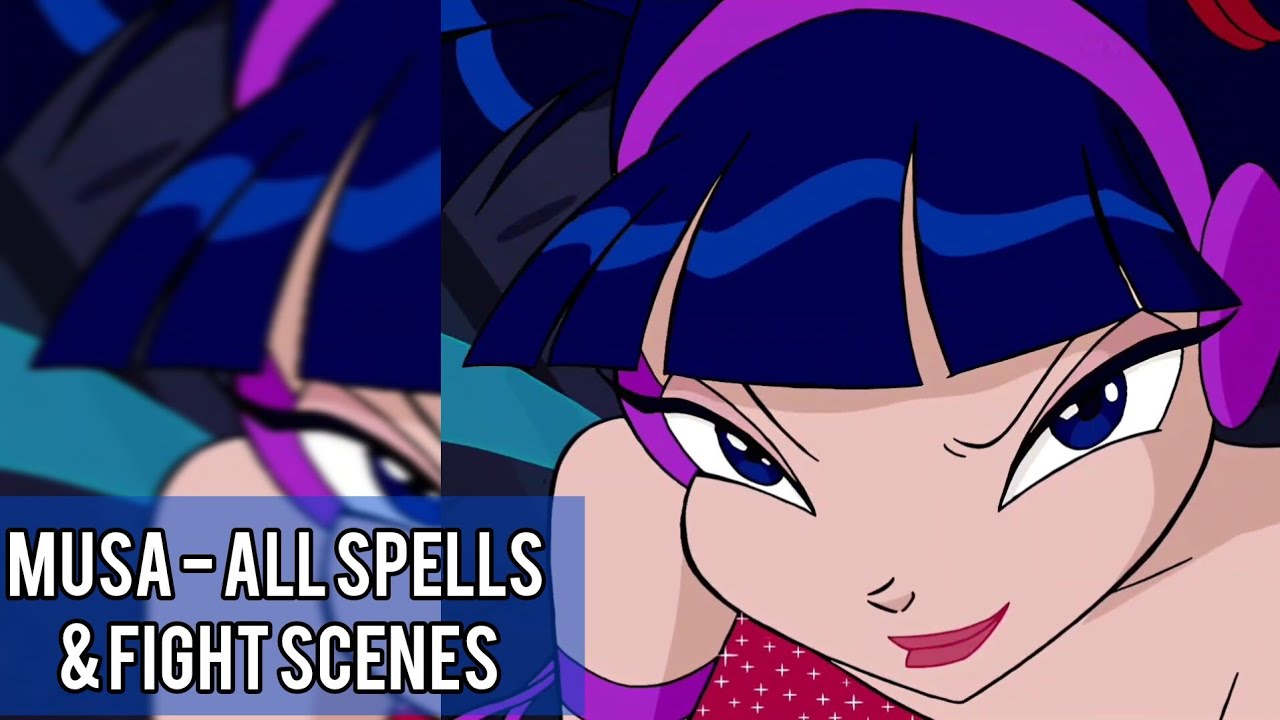 Musa - All Spells & Fight Scenes (Winx Club S1) - YouTube