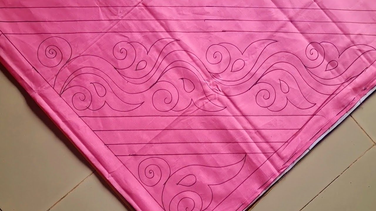 How to draw a simple nokshi katha design.nakshi kantha.nakshi katha ...