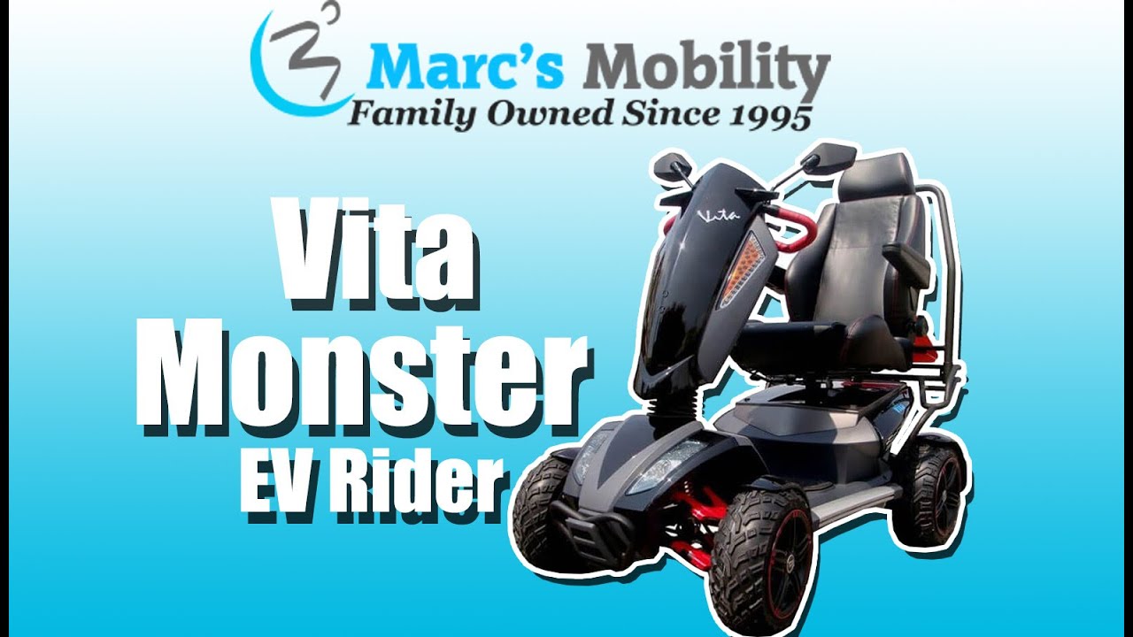EV Rider Vita Monster - S12x - 4-Wheel Mobility Scooter - Off Road ...