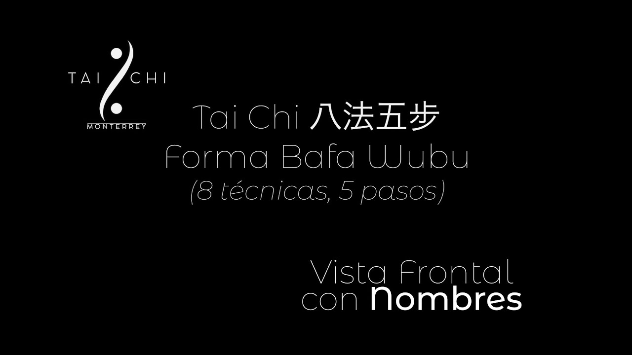 Bafa Wubu - Nombres de los movimientos, en vista frontal. 八法五步: 8 ...