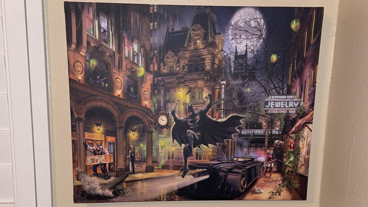 Batman Gotham City Wall Decor - YouTube