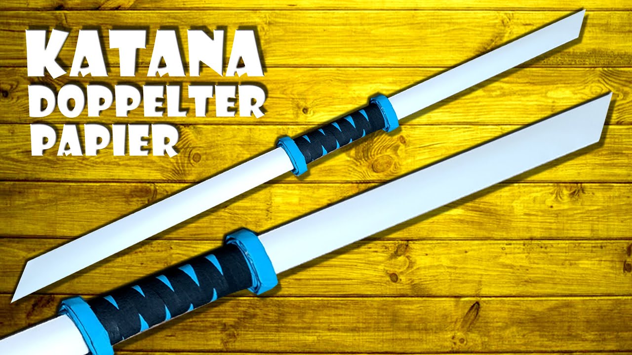doppelter Katana Ninja Schwert basteln Spielzeug aus Papier - katana ...