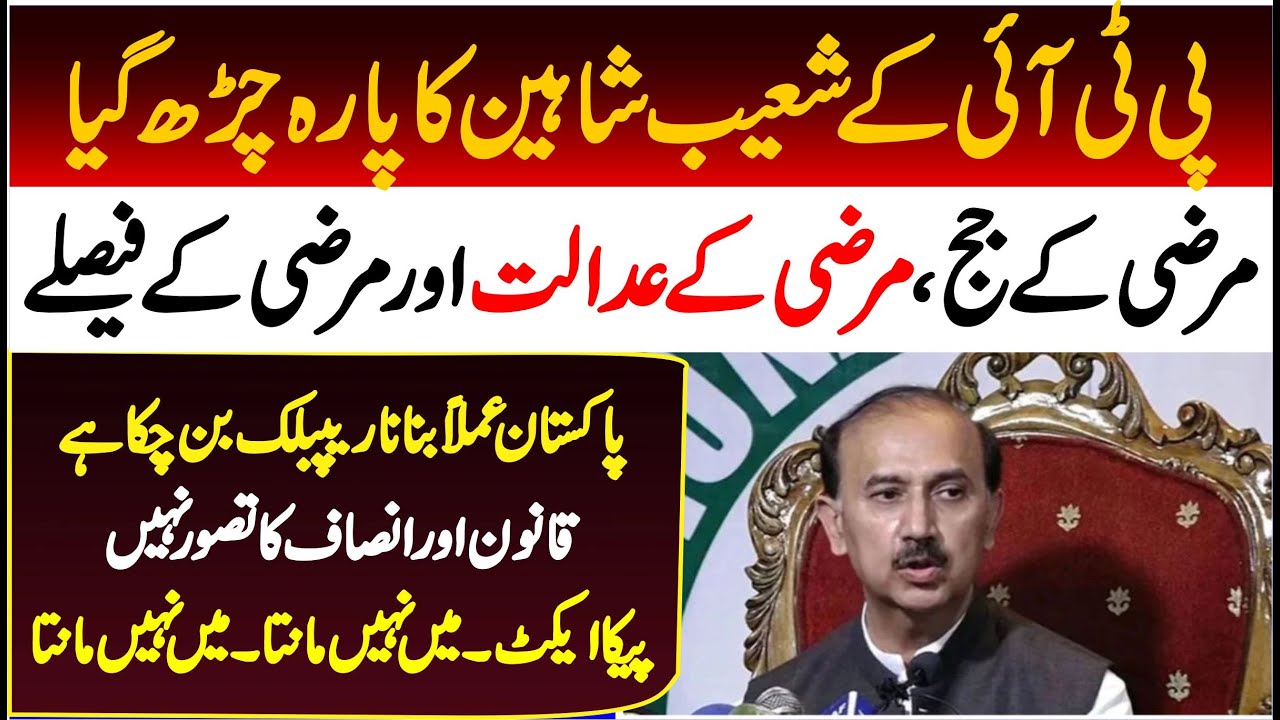 PTI Shoaib Shaheen Advocate Stunning & Sensational Speech | Charsadda ...