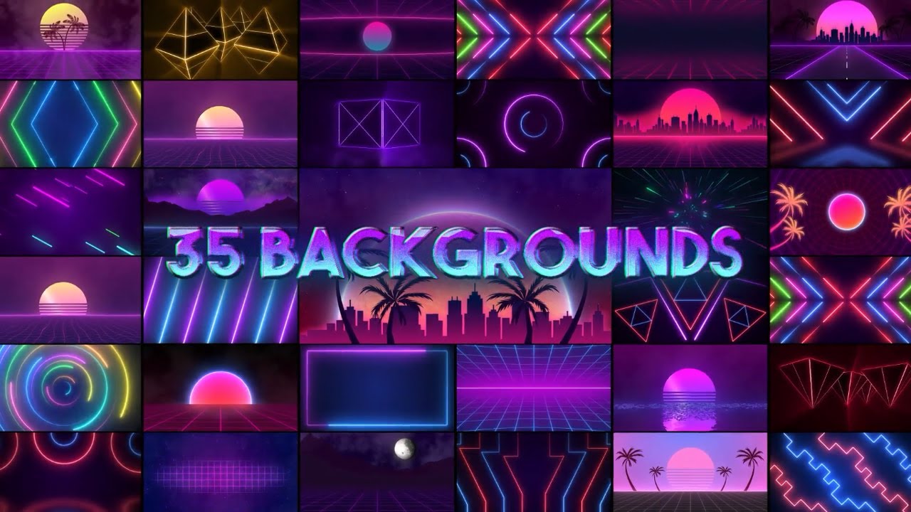 Retro Background Video Loop Animation - After Effects Template - YouTube