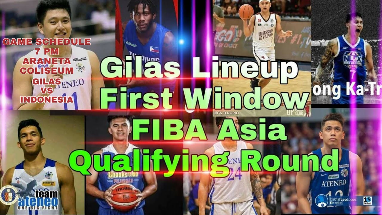 Gilas Line Up First Window Fiba Asia Qualifying Round 2020 - YouTube