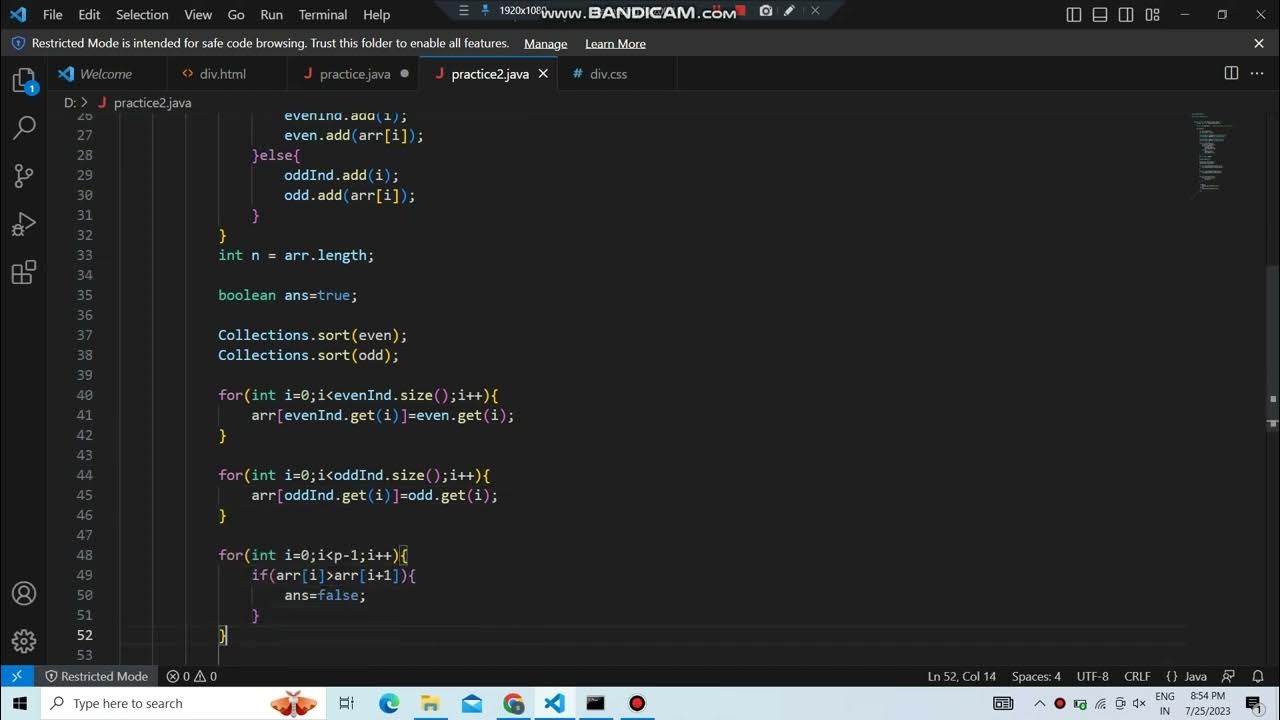 B. Parity Sort | Codeforces Round 888 (Div. 3) | Solution Code In Comment. - YouTube