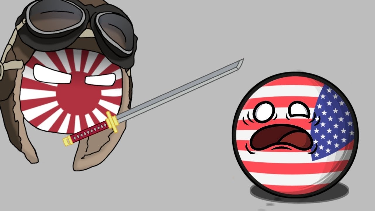 Usa Vs Japan Countryballs - YouTube