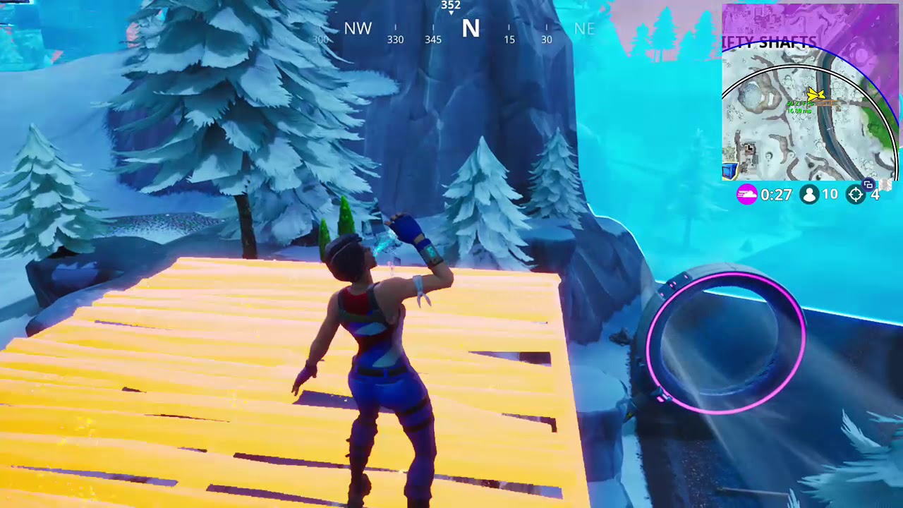 Old fortnite map fun in squads/ replay mode - YouTube