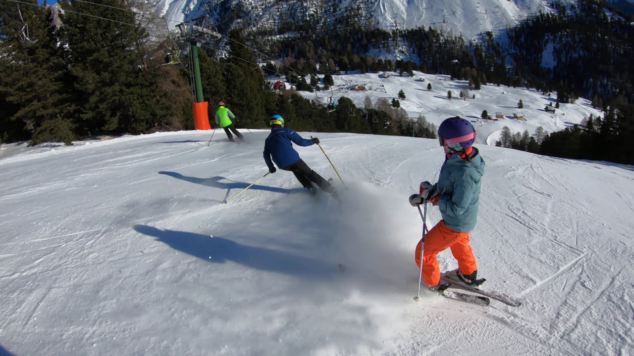 Dolomites Skiing Amazing Black Run - YouTube