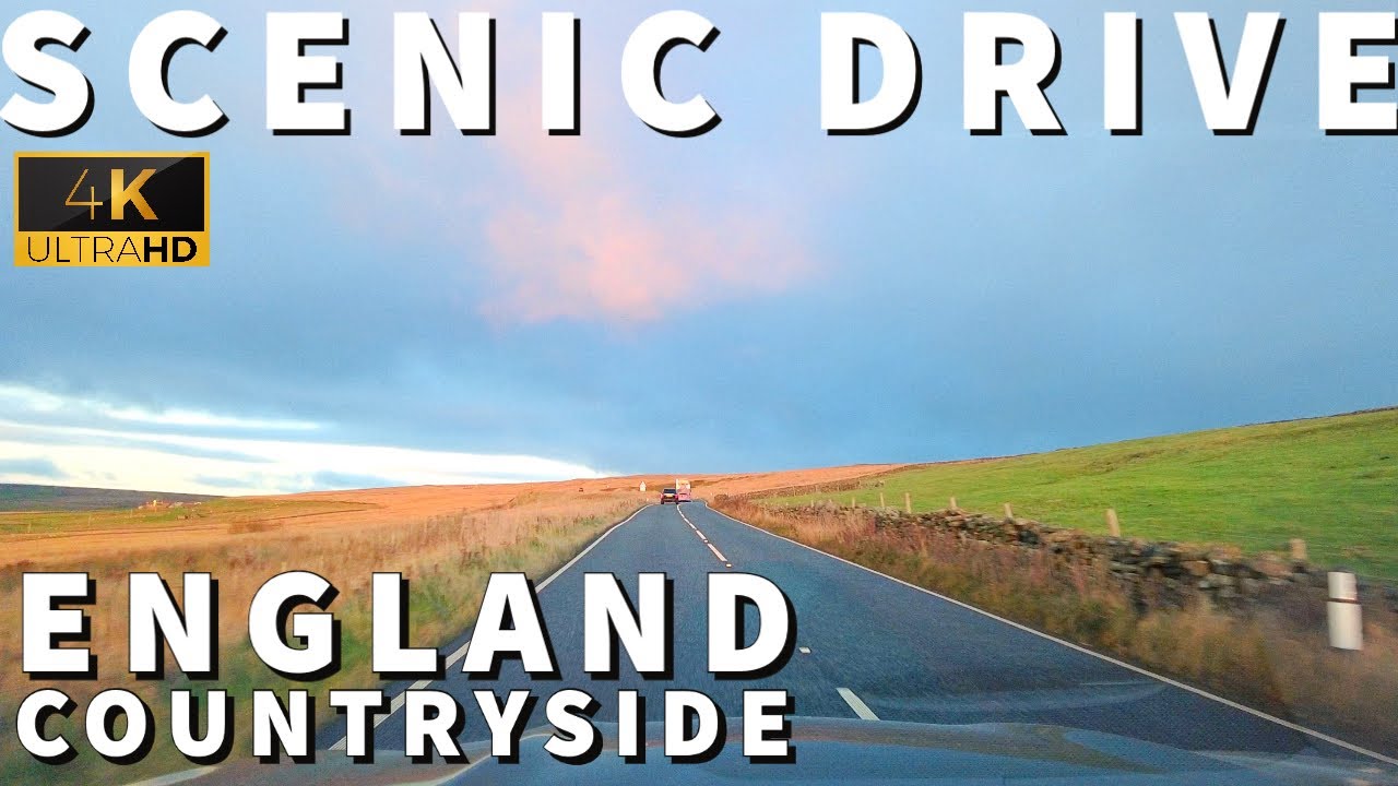 England Scenic Drive UK 4K Driving Tour ASMR 30mins Relaxing Sunset ...