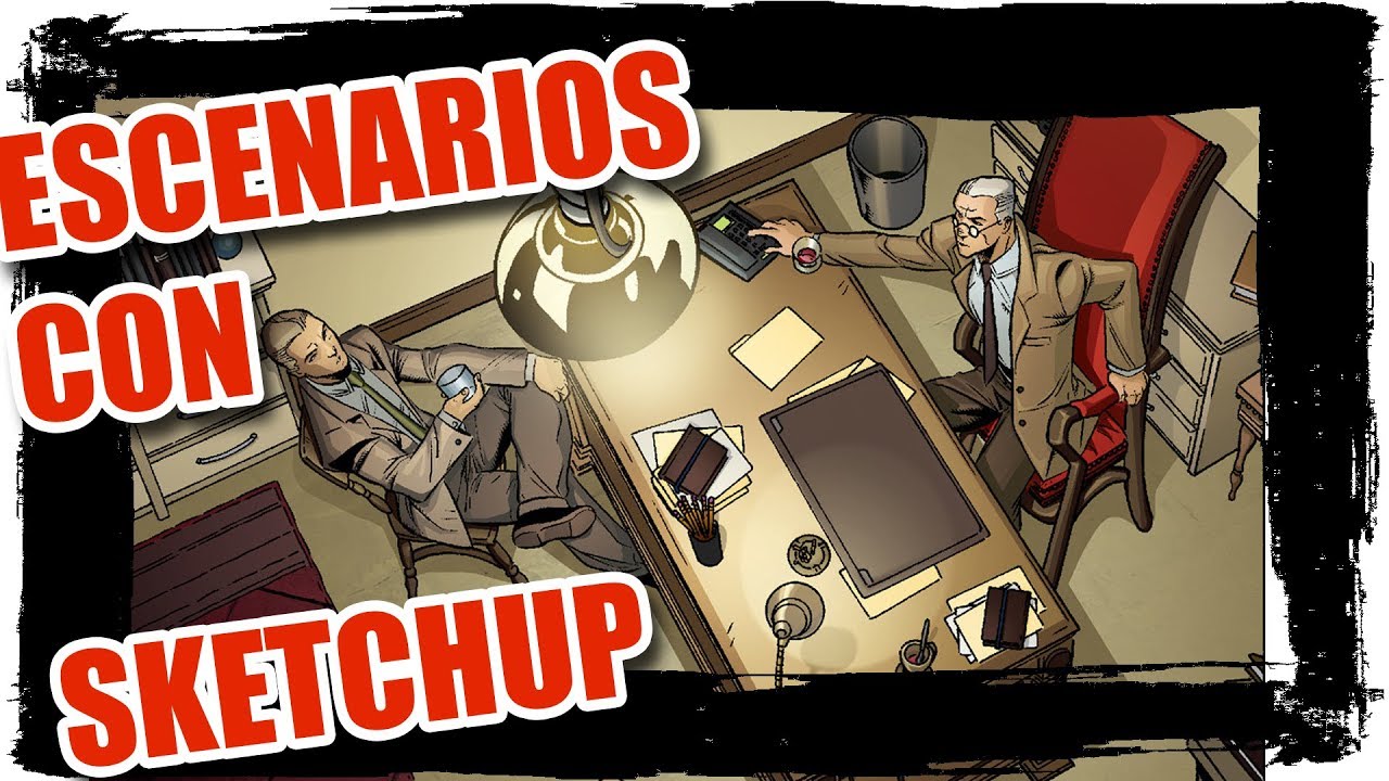 Como hacer escenarios para tu COMIC/MANGA #Sketchup - YouTube