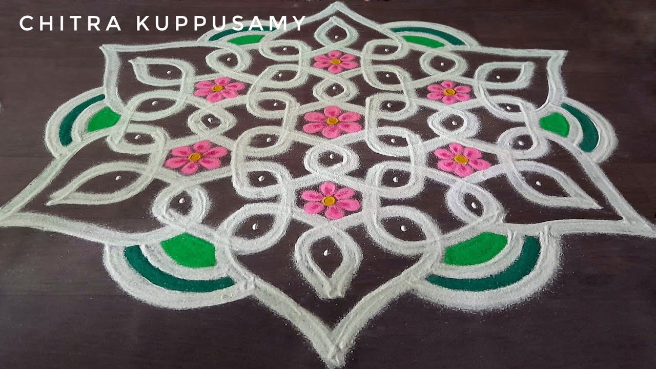 Easy Kambi Kolam designs for beginners | Beginner's Sikku Kolam designs ...