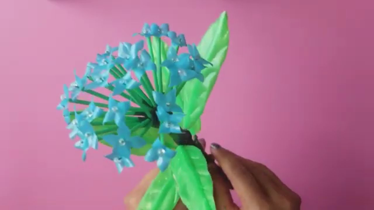 Como hacer flores utilizando popotes | flores de sorbetes muy faciles ...