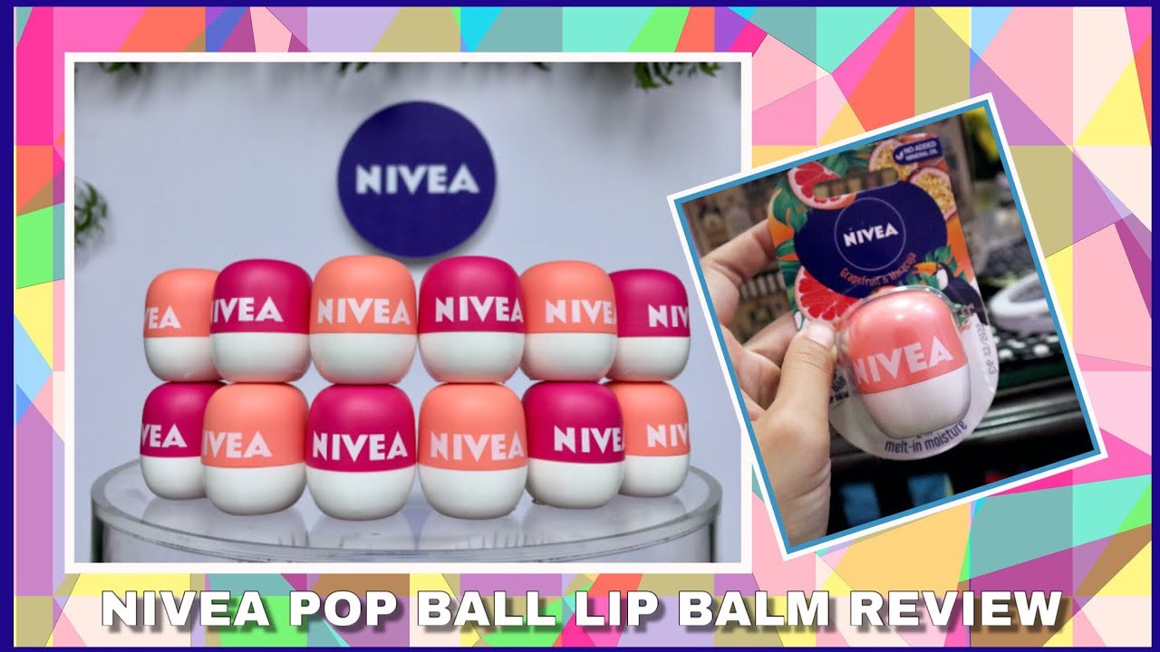NIVEA POP BALL LIP BALM REVIEW - YouTube