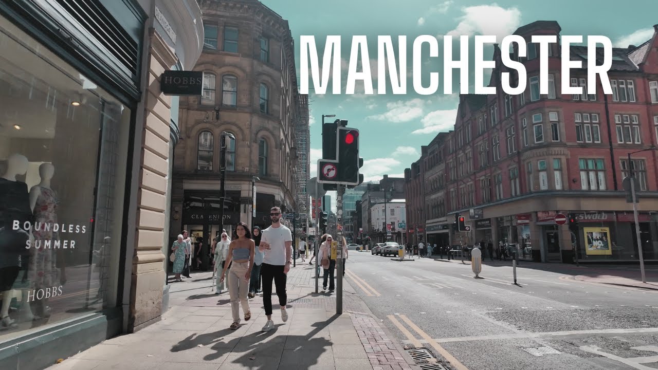 MANCHESTER, UK | 4K Walking Tour | SUMMER - YouTube