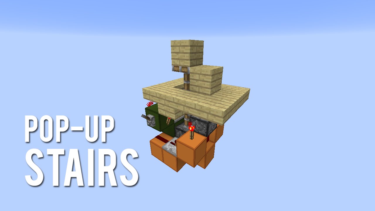 Redstone: Pop-Up Stairs [Tutorial] - YouTube