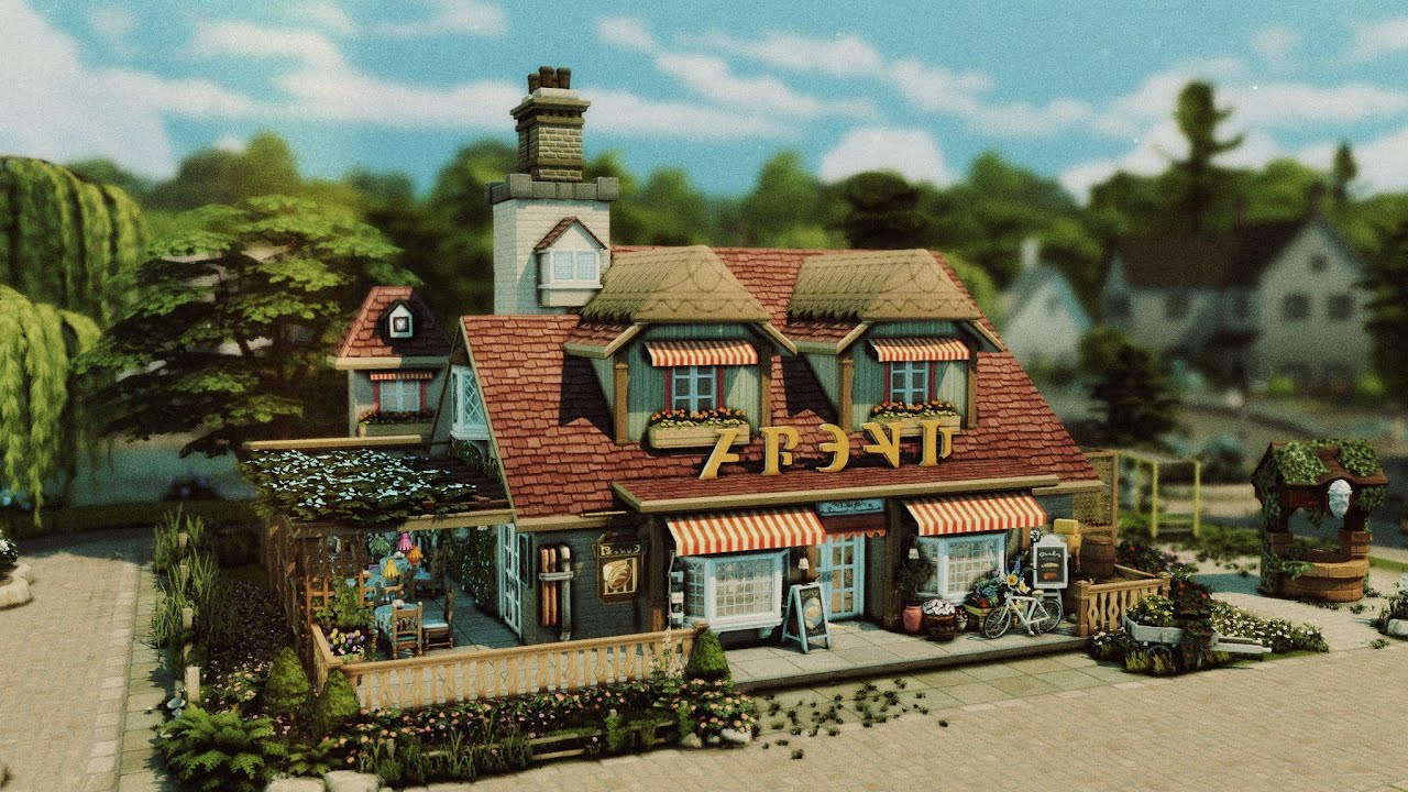 Village Bakery 🧁 | The Sims 4 - Stop Motion Speed Build (No CC) - YouTube