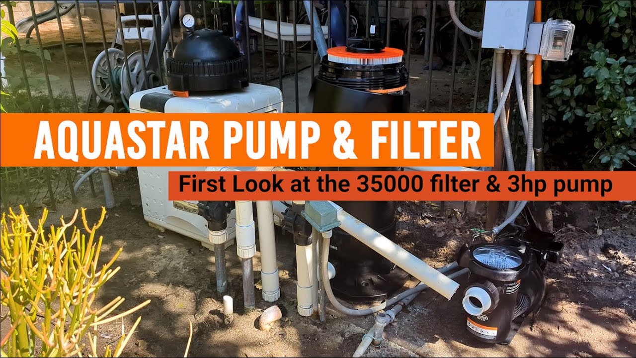 First look at the Aquastar 35000 filter and 3HP pump - YouTube