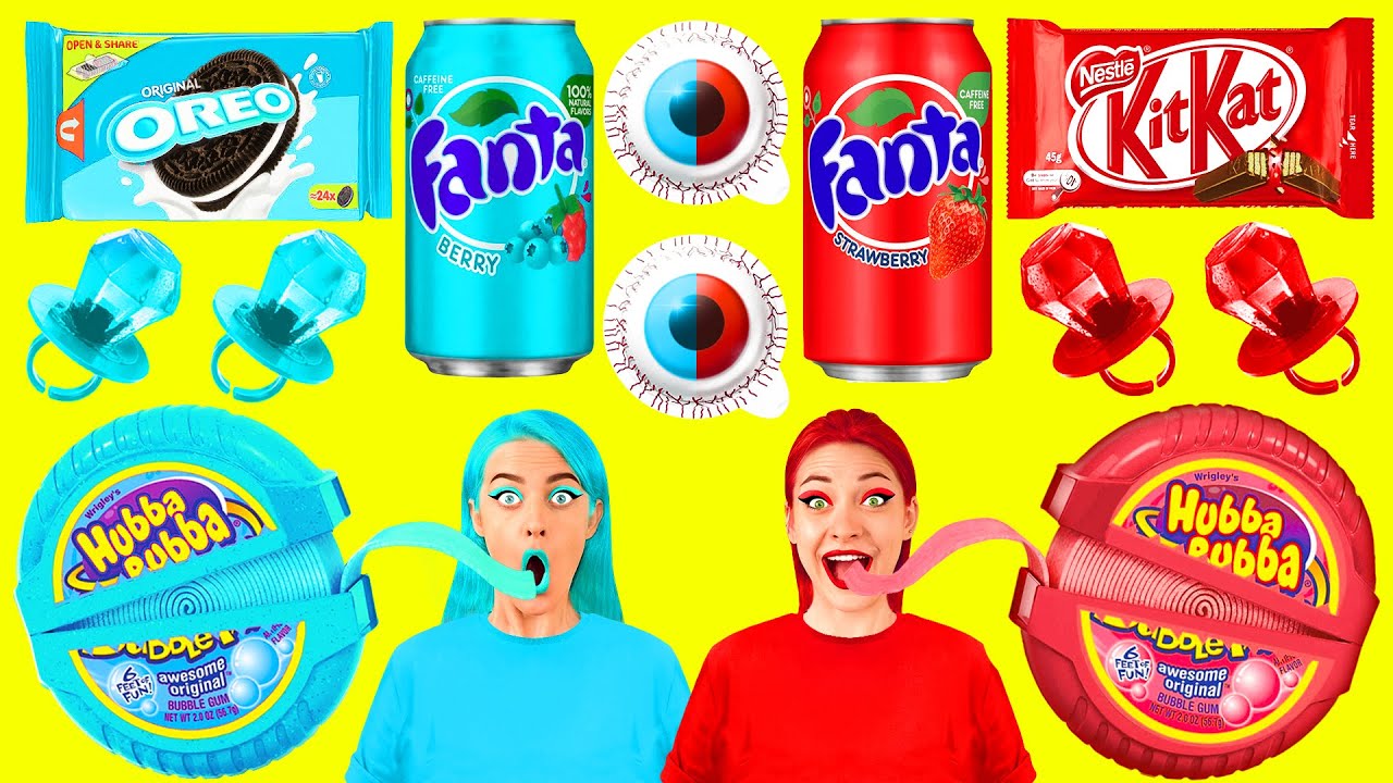 Red Food vs Blue Food Challenge | Funny Moments by Fun Challenge - YouTube