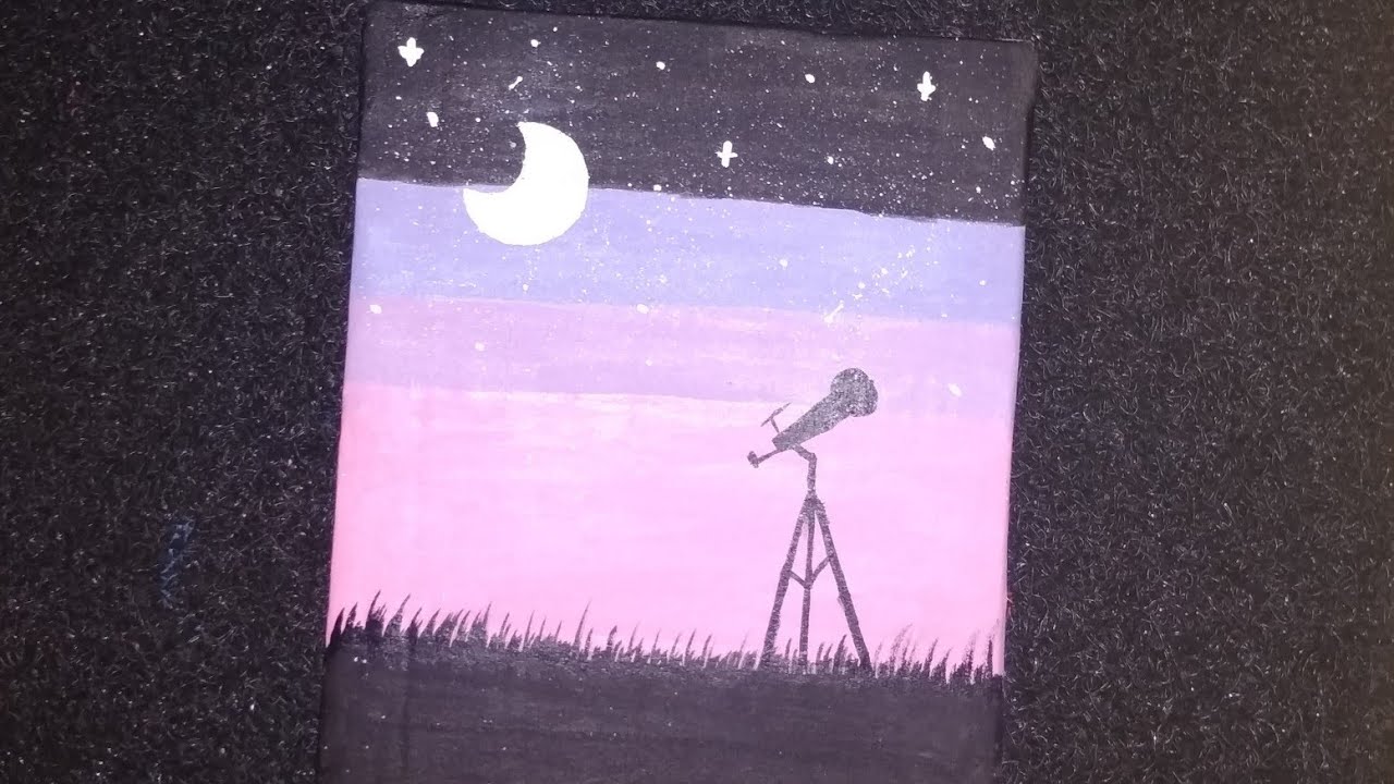 How to make acrylic painting||How to make painting on canvas||How to ...