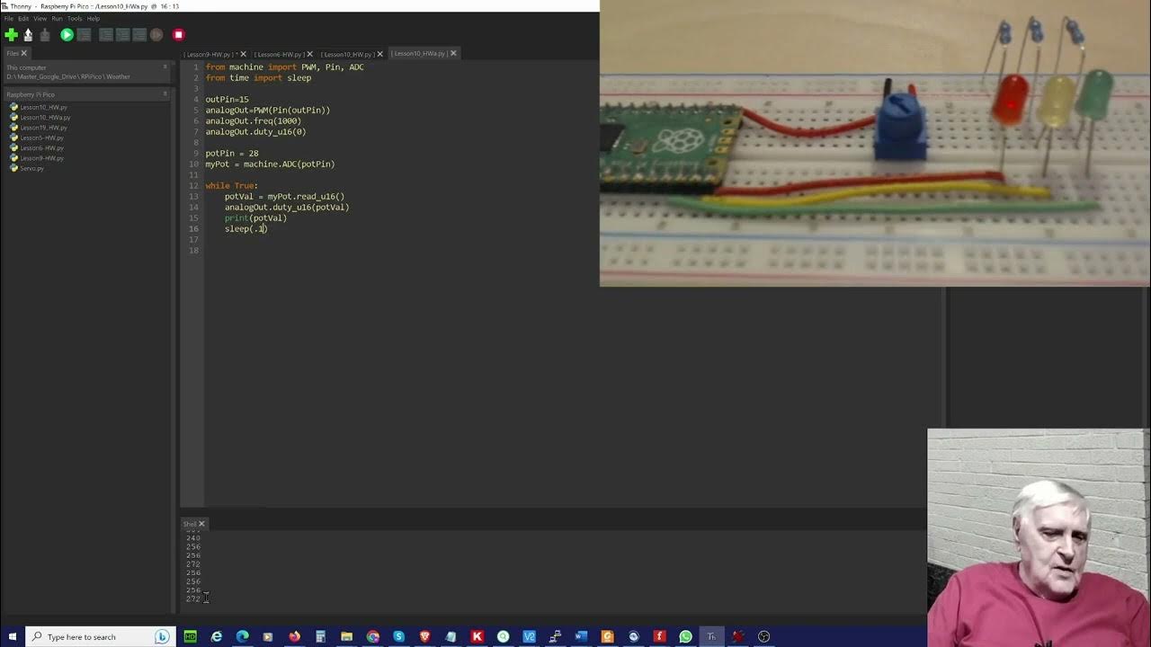 Paul McWhorter's Raspberry Pi Pico Lesson 10 Home Work - YouTube
