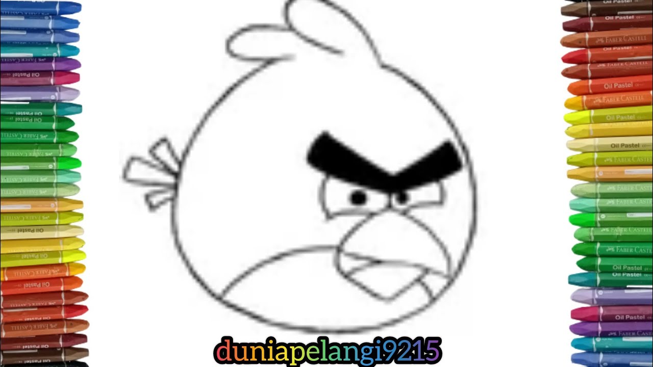 Angry Bird || Mewarnai Gambar Angry Bird Merah dengan Crayon 18 Oktober ...