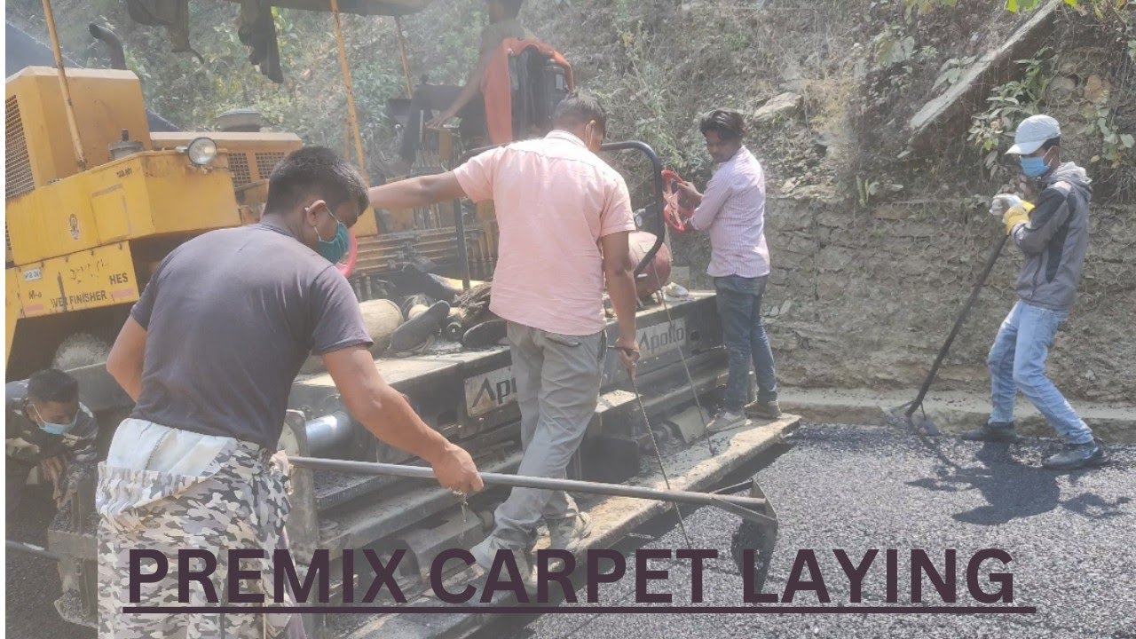 Premix Carpet laying in phidim-phalot road section | #hansvlog # ...
