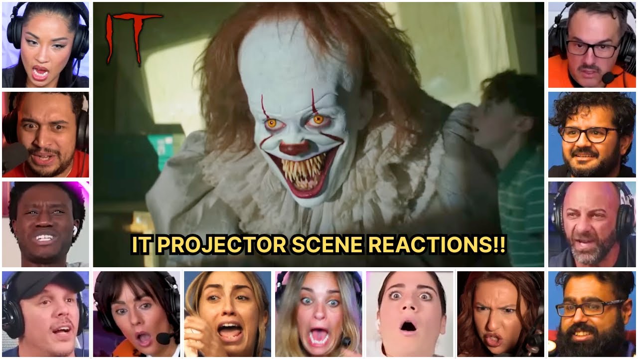 Reactors Reacting To IT Projector Scene | IT Movie Reaction Mashup | IT ...