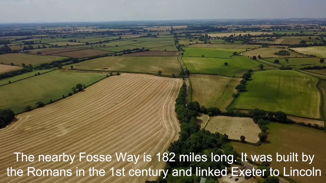 Aerial drone views of Norton, Foxley and the Fosse Way, July 2018 - YouTube