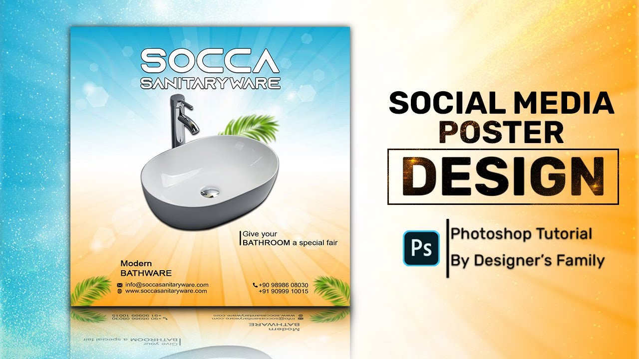 Sanitary Fittings Poster Design | Instagram poster | E-commerce Product ...
